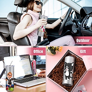 Zopeal 10 Pack Silver Sublimation Tumblers 20 oz Blank Skinny Tumbler Bulk Glitter Straight Double Wall Stainless Steel Insulated Tumblers with Lid and Straw for Heat Transfer Water Bottle Gift