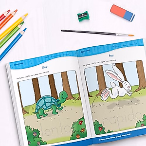 Complete Book of Starter Spanish Workbook for Kids, PreK-Grade 1 Spanish Learning, Basic Spanish Vocabulary, Colors, Shapes, Alphabet, Numbers, Seasons, Weather With Tracing and Coloring Activities