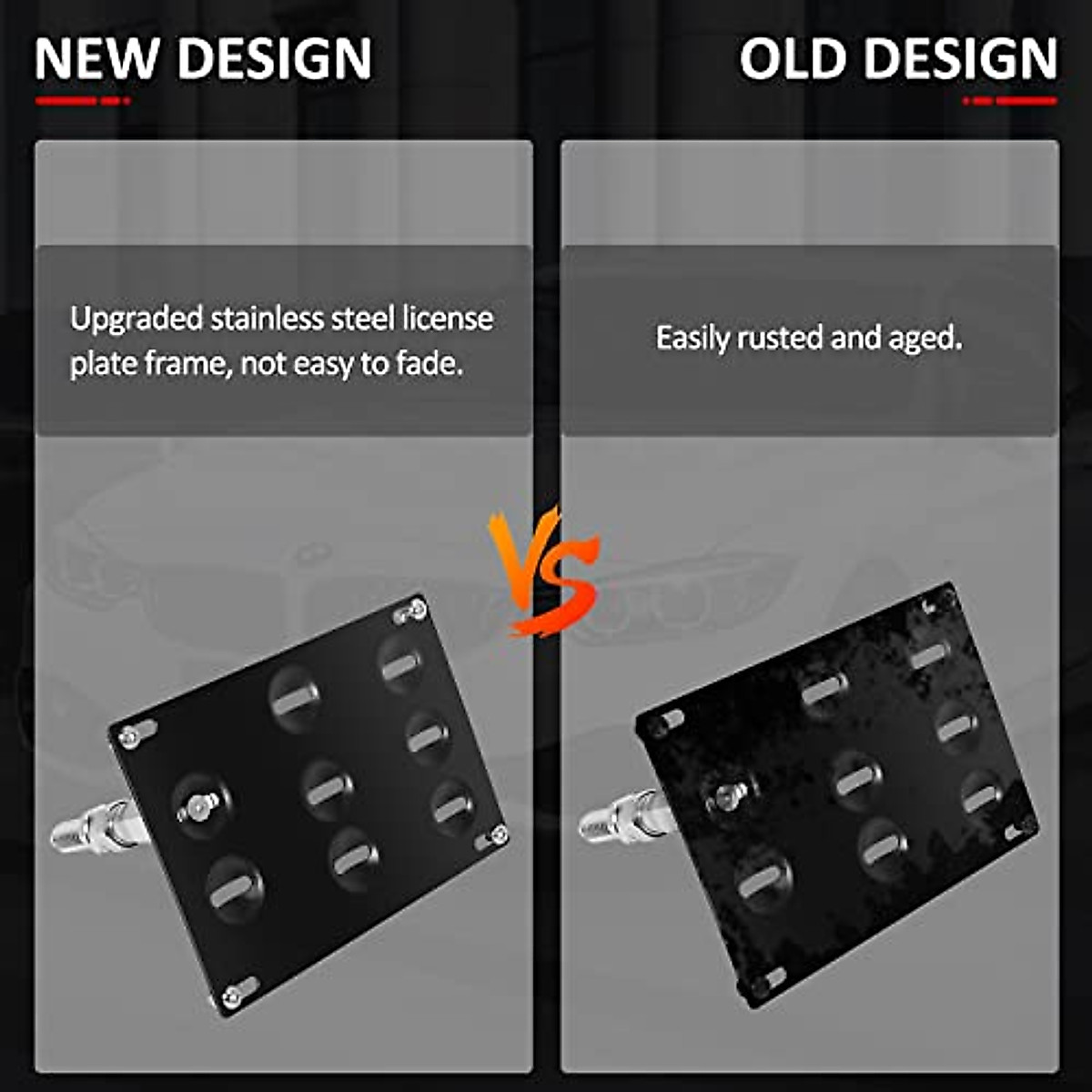 cciyu Tow Hook License Front Bumper Plate Mount Bracket Holder Bolt fit for 2007-2013 for BMW E92 E93 3-Series 2Dr Coupe/Convertible