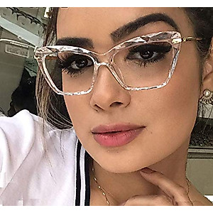 FEISEDY Cat Eye Glasses Frame Clear Lenses Eyewear Women B2440