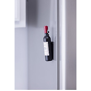 Kikkerland Magnetic Wine Bottle Corkscrew, Black