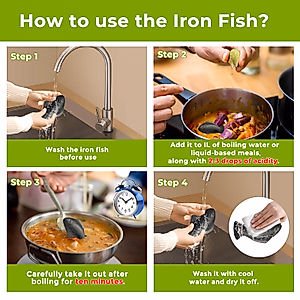 Iron Fish, 2 Pack Iron Fish for Iron Deficiency, A Natural Source of Iron, Safe Cooking Tool to Add Iron to Food and Water, Reduces Risk of Iron Deficiency, Ideal Iron Supplement for Anemia & Vegans