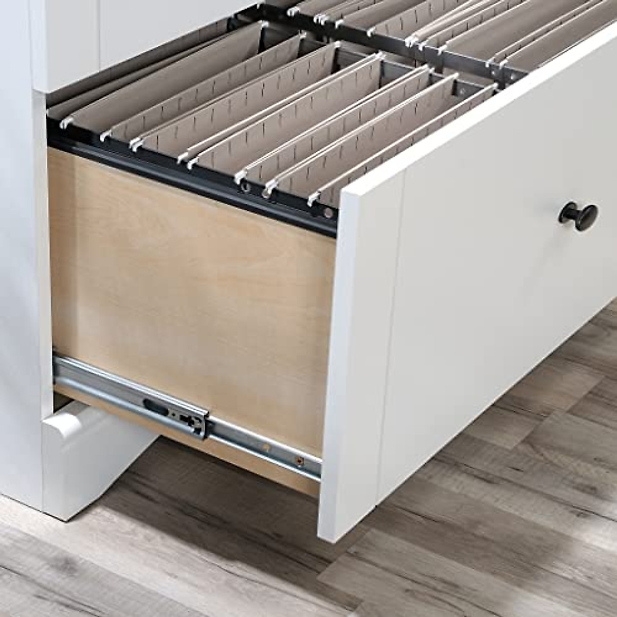 Sauder Miscellaneous Office Lateral File, L: 32.05" x W: 21.97" x H: 29.012", Soft White Finish