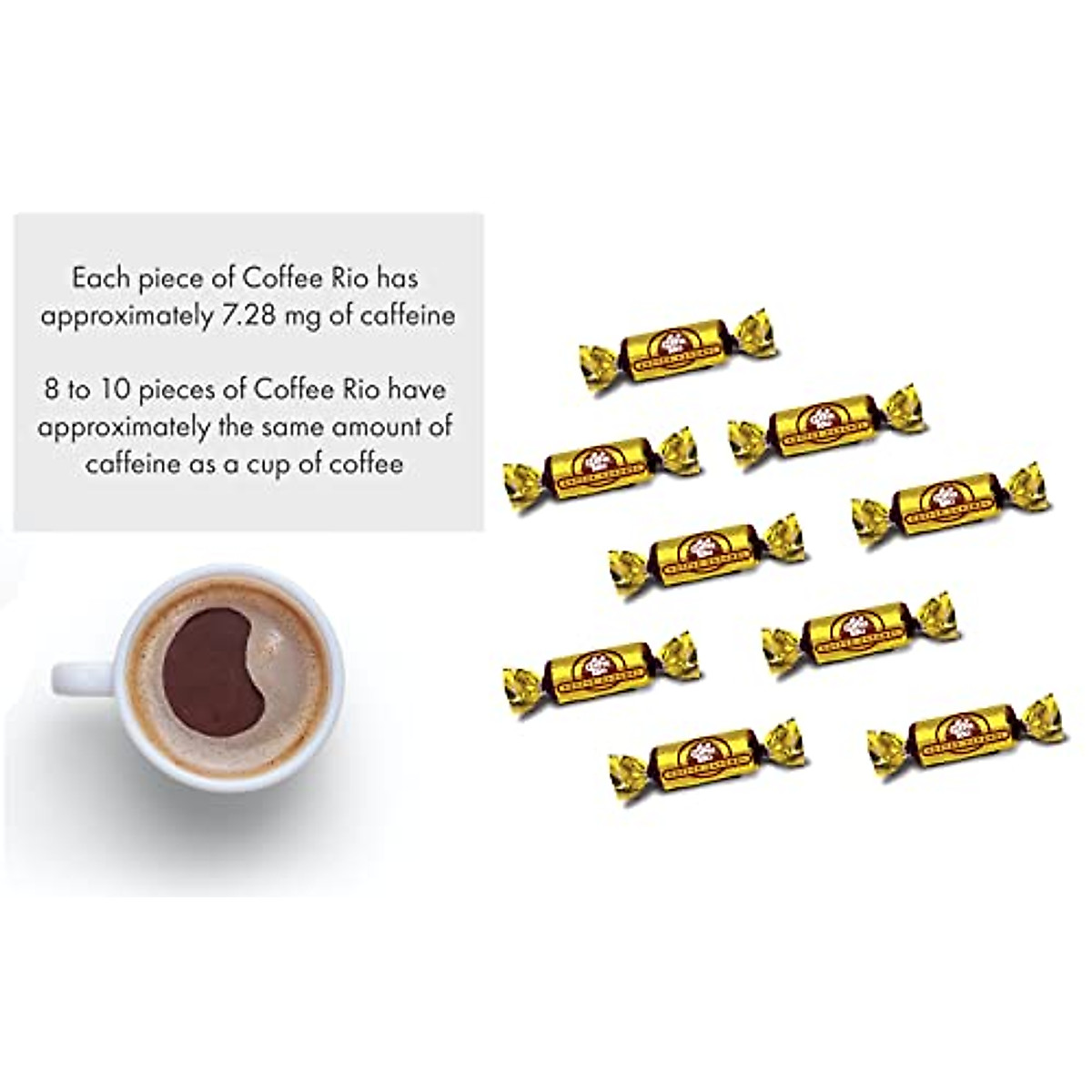 Coffee Rio Bulk Candy, 3 Pound Bag Individually Wrapped Coffee Candy, Kosher Candy (Coffee Caramels)