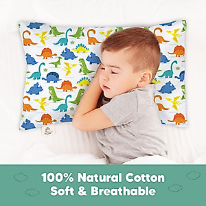 KeaBabies Toddler Pillow with Pillowcase and Toddler Pillowcase for 13X18 Pillow - 13x18 My Little Dreamy Pillow - Organic Toddler Pillow Case for Boy, Kids - Organic Cotton Toddler Pillows