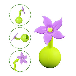 haakaa Flower Stopper Breastpump Stopper Manual Breast Pump Silicone Flower Stopper 100% Food Grade Silicone BPA PVC and Phthalate Free 1 pc, Purple