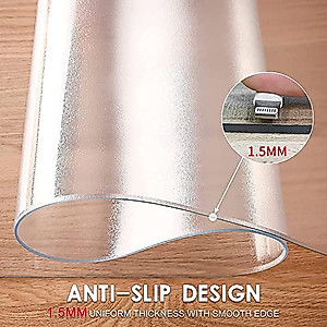 Premium Office Chair Mat for Hard Wood Floors,36 x 48 inches, Clear Floor Mat for for Rolling Chairs, Heavy Duty Floor Protectors for Home Office, Anti-Slip, Easy to Clean