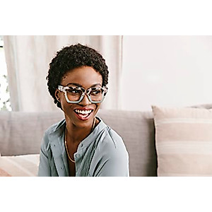 Peepers by PeeperSpecs Oprah's Favorite Women's Take a Bow Square Blue Light Blocking Reading Glasses - Chai Tortoise/Green +2.50