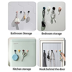 40 Pack ,Wall Hooks for Hanging, Self adhesive hooks Removable wall hangers Hooks for Office Bathroom Kitchen Waterproof and Oil Proof Without Nails
