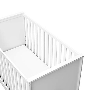 Graco Melbourne 3-in-1 Convertible Crib (White) – Converts from Baby Crib to Toddler Bed and Daybed, Fits Standard Full-Size Crib Mattress, Adjustable Mattress Support Base