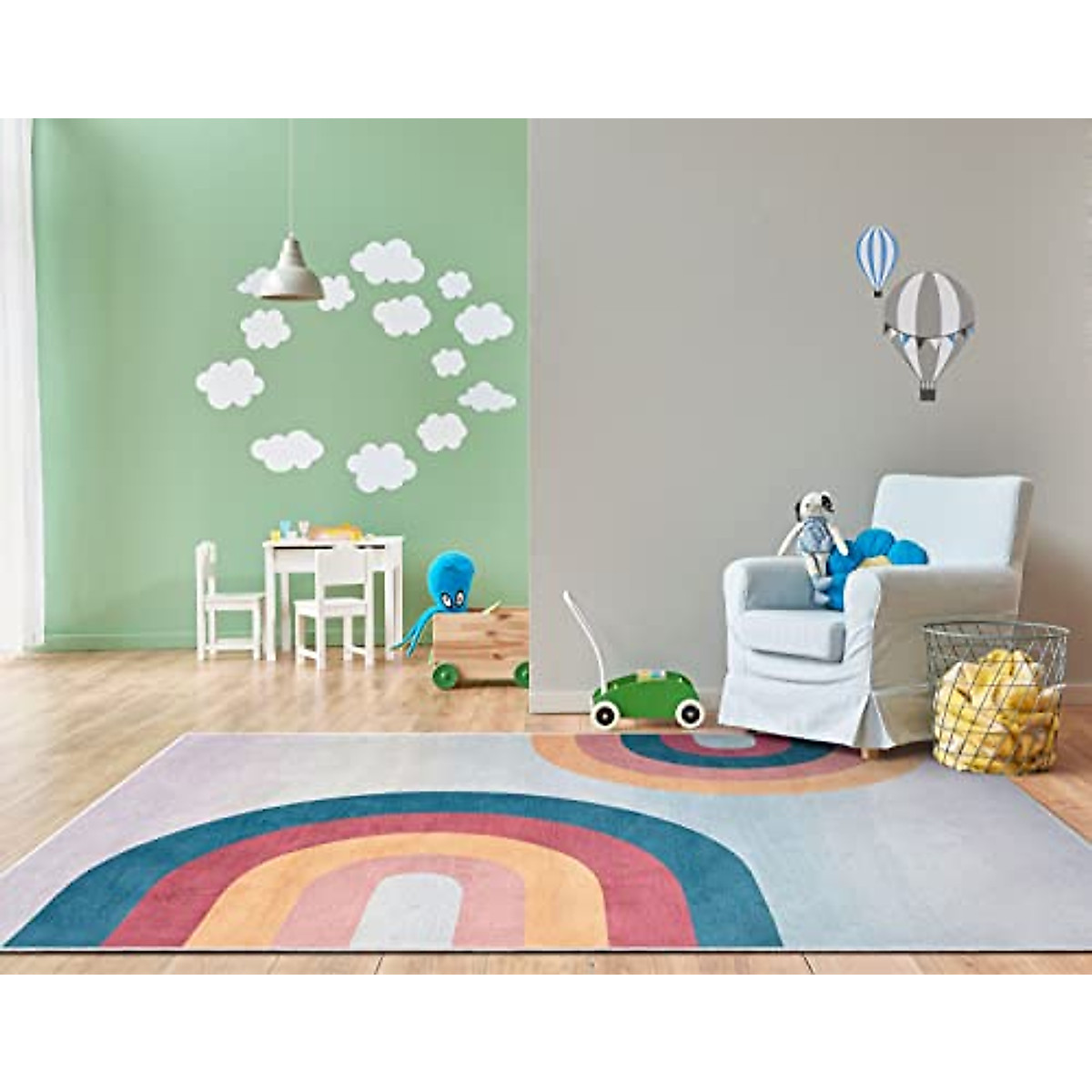 Well Woven Kaleidoscope Rainbow Multicolor 6' x 9' Apollo Kids Collection