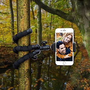 Camkix Flexible Octopus Style Tripod and Bluetooth Remote Control Camera Shutter - Use for Video Calls, Online Meetings, Vlogs, Live Streaming, E-Learning - Take Photos and Videos Wirelessly