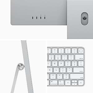 Apple 2021 iMac All in one Desktop Computer with M1 chip: 8-core CPU, 8-core GPU, 24-inch Retina Display, 8GB RAM, 256GB SSD Storage, Matching Accessories. Works with iPhone/iPad; Silver