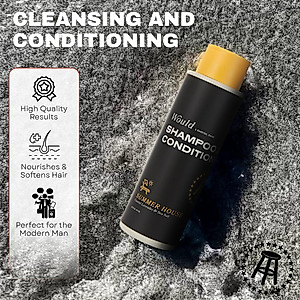 WOULD Men's 2-in-1 Shampoo & Conditioner - 16 Oz, Dual Action, Oakmoss & Pink Pepper Scent