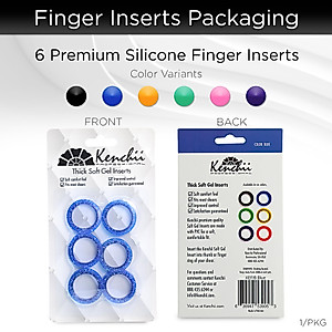 Kenchii Extra Soft Premium Shear Finger Ring Inserts - Thick, Quality Comfort. Elevate Your Grooming Experience with Precision and Style in Multiple Colors