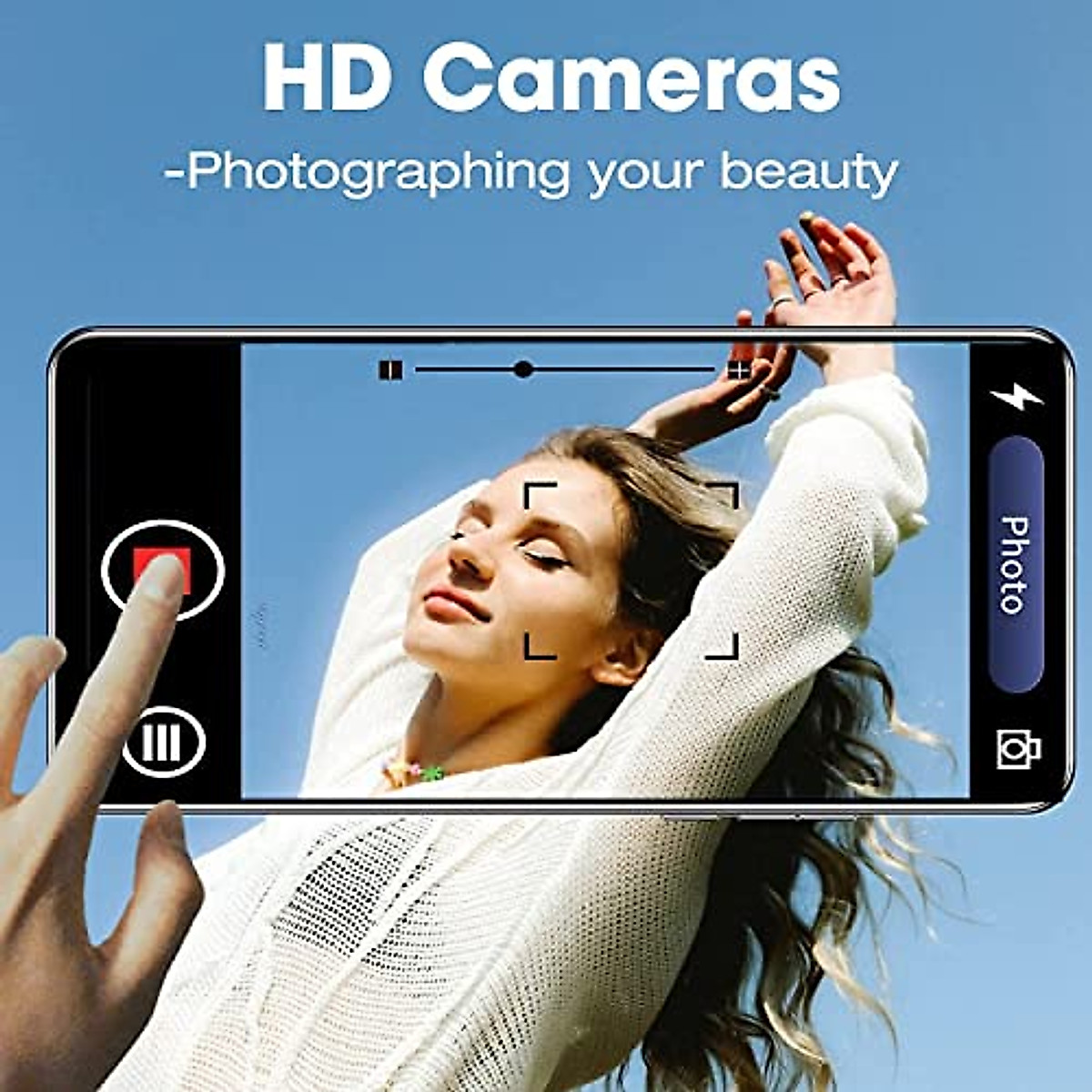 IP12 PRO+ Face Unlock Smart Phone, 1+8GB 6.26in for Waterdrop Screen Smartphones, Dual Card Dual Standby, Built-in 1950mah Li-ion Battery, for Android 8.1 (Gold)……