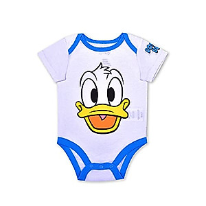 Disney Mickey Mouse or Donald Duck Boys Short Sleeve Bodysuit and Pants Set for Newborn and Infant