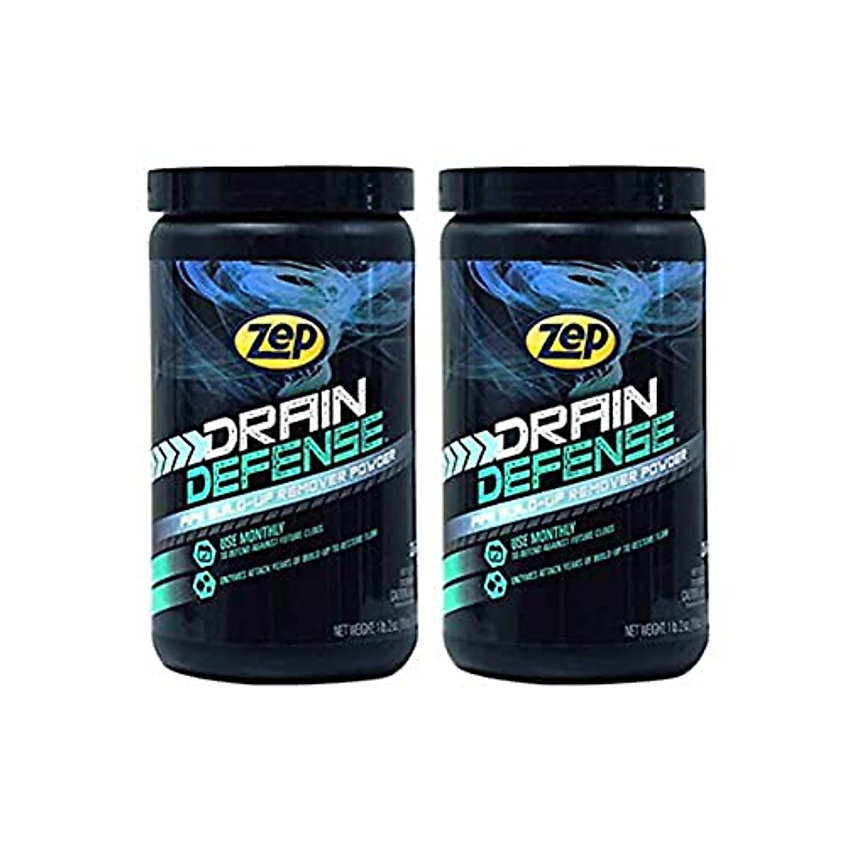 Zep Drain Defense Enzymatic Drain Cleaner Powder 18 Ounces (Case of 2) ZDC16 - Safe for Pipes and Septic Systems
