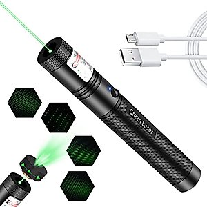Long Range Green Laser Pointer High Power 10000 Feet, Rechargeable Green Laser Pointer High Power for Presentations Astronomy