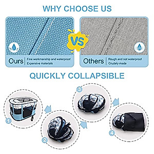 Carroza Dog and CAT pop Play Pen,Pets Houses for Dogs and Cats,Indoor&Outdoor Exercise Pen Dog Tent Puppy Playground Large (M, Bule)