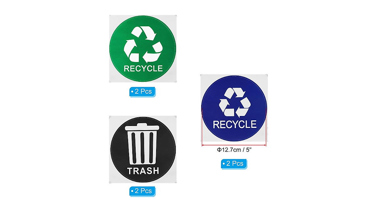 PATIKIL Trash Recycle Stickers for Easy Waste Sorting