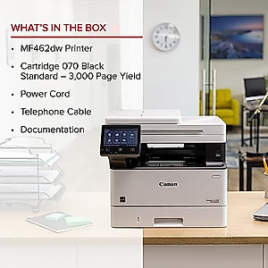 Canon imageCLASS MF462dw All in One Wireless Monochrome Laser Printer, Print, Scan, Copy & Fax, Duplex Printing for Home or Office use
