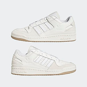 adidas Originals Men's Forum Low Classic Sneaker, Chalk White/Cloud White/White, 9