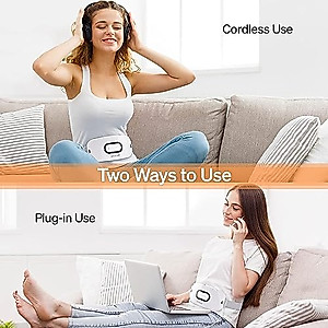 ONLYCARE Cramps Relief Heating Pad Period Heating Pad for Cramps, Menstrual Heating Pad Cordless Heating Pad Belt,Rechargeable Battery Operated Heating Pad5 Heat Levels Portable Heating Pads for Women