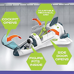 BLOONSY Space Shuttle Toy | Rocket Ship with Astronaut | Space toys for kids 3 5