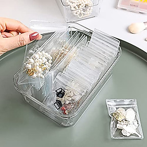 Jewelry Box Earrings Earrings Necklace Hand Jewelry Box Portable Earrings Ring Storage Standing Organizer (E, One Size)