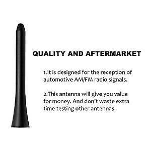 KSaAuto Short Antenna for Ford Mustang Convertible 2015-2024, Stubby Mustang Antenna, 5 Inch Black Aluminum Car Antenna Replacement, Ford Mustang Accessories Designed for Optimized Car Radio Reception