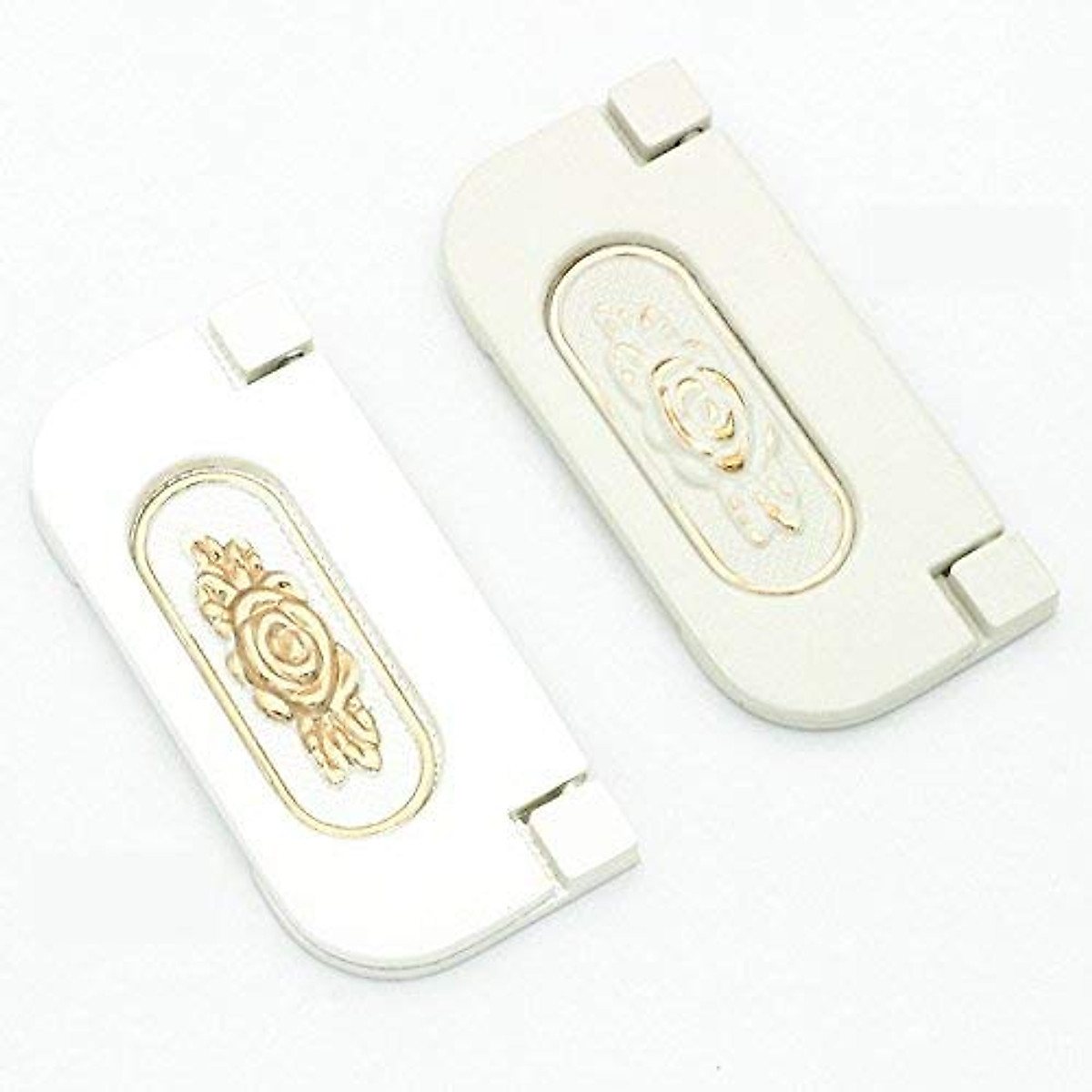 LMZJLU Simple Modern Invisible Cabinet Handle with Rose Pattern Cupboard Pulls Drawer Handles Office Furniture Hardware Concealed Handle- 10pcs