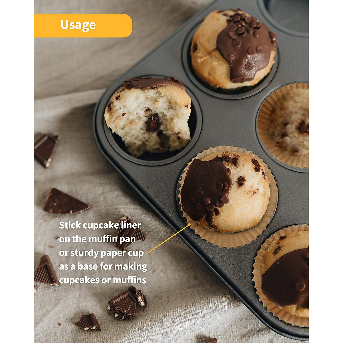 Cupcake Liners, 700 Pcs Muffin Liners, Standard Size Cupcake Wrappers of 2 Colors for Wedding and Birthday by DualFerv