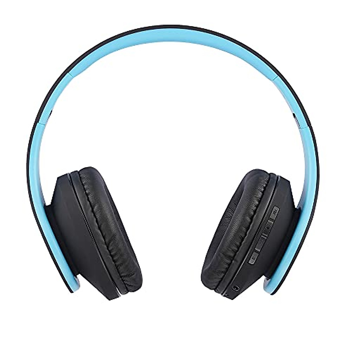 PowerLocus Bluetooth Headphones Over Ear, Wireless Headphones with Microphone, Foldable Headphone, Soft Memory Foam Earmuffs & Lightweight, Micro SD/TF, FM Radio for iPhone/Android/Tablet/PC/TV (Blue)