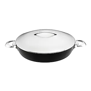SCANPAN Professional 4.25 qt Chef Pan with Lid - Easy-to-Use Nonstick Cookware - Dishwasher, Metal Utensil & Oven Safe - Made in Denmark