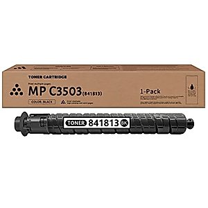 JUHASG Compatible 841813 Toner Cartridge Replacement for Ricoh Ricoh Aficio MP C3003 C3503 C3004 C3504 Lanier MP C3003 C3503 Savin MP C3003 C3503 C3504 Printe MP C3503 Toner Cartridge(1 Pack, Black)