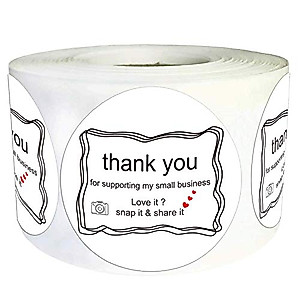 Snap Share Review with Retro Camera Design Stickers,Thank You Stickers,Bakeries Stickers,Handmade Stickers,Small Business Stickers, Envelopes Stickers, Gift Bags Packaging 500 PCS
