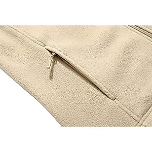 GIMECEN Men's Lightweight Full Zip Soft Polar Fleece Jacket Outdoor Recreation Coat With Zipper Pockets