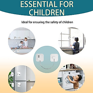 Fridge Lock Combination Ensure Child Safety Refrigerator Locks Universal Fridge Cabinet and Freezer Lock Strong Adhesive for Extra Security Compatible with Any Refrigerator Door White