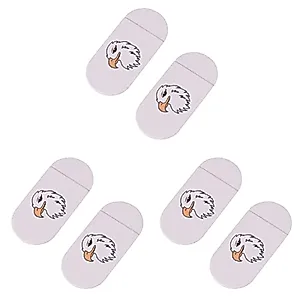 SOLUSTRE Computer Camera Computer Stickers 6 PCS Webcam Cover Plastic Webcam Cover Cartoon Webcam Cover Webcam Camera Cover Slide Plastic Anti- peep Computer Camera Computer Stickers