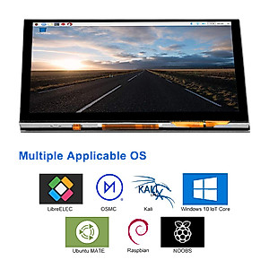 OSOYOO 5 Inch DSI Touch Screen 800x480 LCD Display with Portable Mount Stand Holder Case for Raspberry Pi 4B 3B 3B+ 2