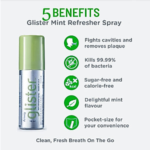 Amway Glister Refresher Spray 2-Pack, Glister Mouth Freshener Spray (Mint)