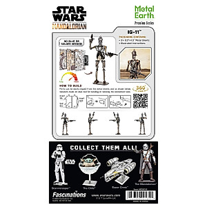 Metal Earth Premium Series Star Wars The Mandalorian IG-11 3D Metal Model Kit Fascinations