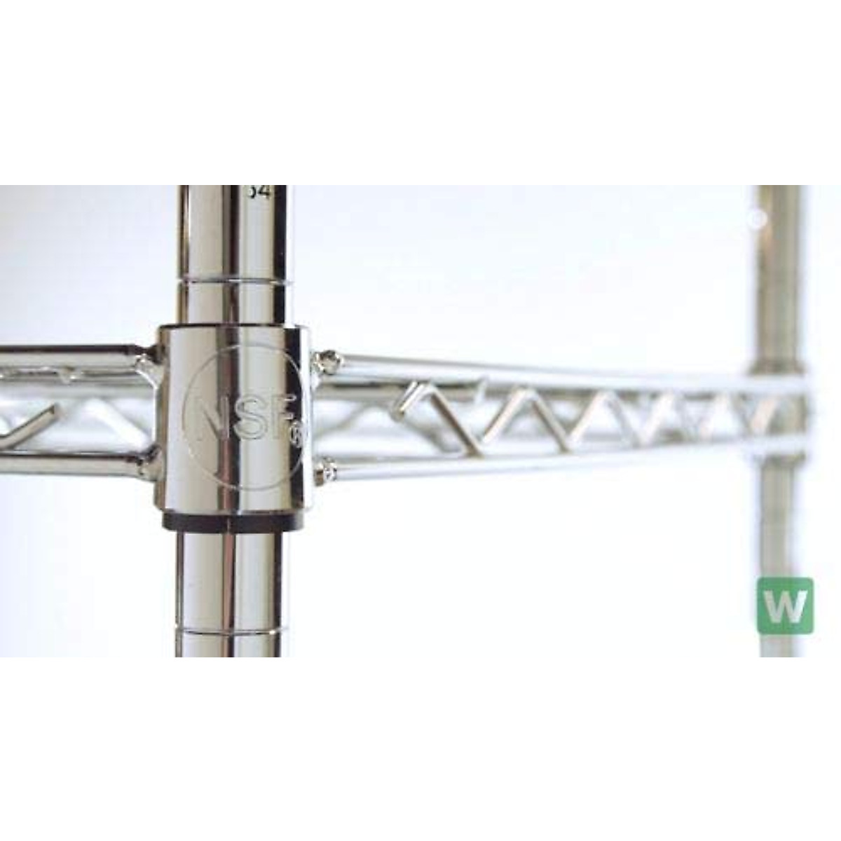 Commercial Chrome Wire Shelf Shelving Posts 74" - 4 Posts