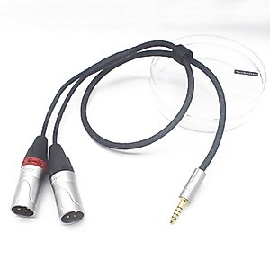 Youkamoo 4.4mm to Dual XLR Male Balanced Headphone Audio Headphone Adapter 10 Core Silver Plated Cable [ 4.4mm to XLR ] (0.6m (1.96FT))