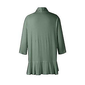 Cardigan for Women Dressy Cute Summer Tops 3/4 Length Sleeve Shirts for Women Blouses for Women Casual Kimono Robes for Women Halloween Shirts for Women Shawl for Women,Mint Green,M