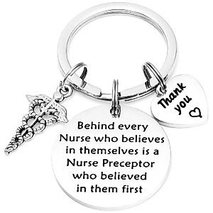Hutimy Nurse Instructor Gift Keychains Nurse Preceptor Thank You Jewelry Nursing Instructor Appreciation Gifts Nursing Preceptor Keychain