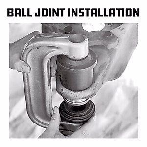 Powerbuilt Ball and U Joint Service Set, 23 Piece Tool Kit, Remove and Install Ball Joints, Receiving Tube, Adapters, Sockets - 648617