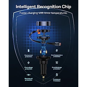 Baseus USB C Car Charger, 60W Retractable Car Charger, Dual Fast Charging, Compatible with iPhone 15/14/13/12 Pro Max, Plus, Samsung Galaxy S23/S22/S21 Ultra, Google Pixel and More