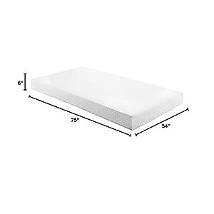 Lexicon Amira 6-Inch Gel Infused Memory Foam Mattress, Full, White